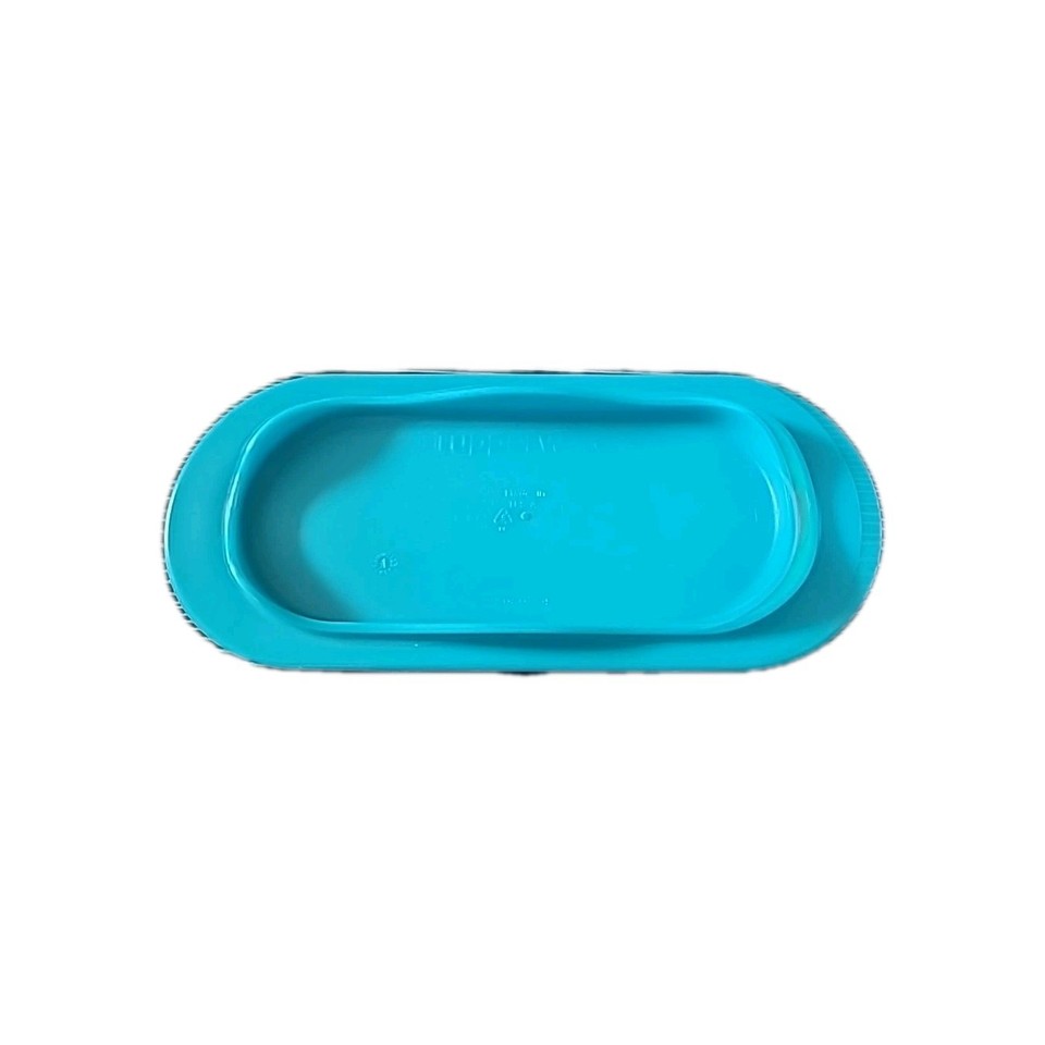 New Tupperware Impressions Small Butter Dish Aqua Base Hold 1 Stick ...