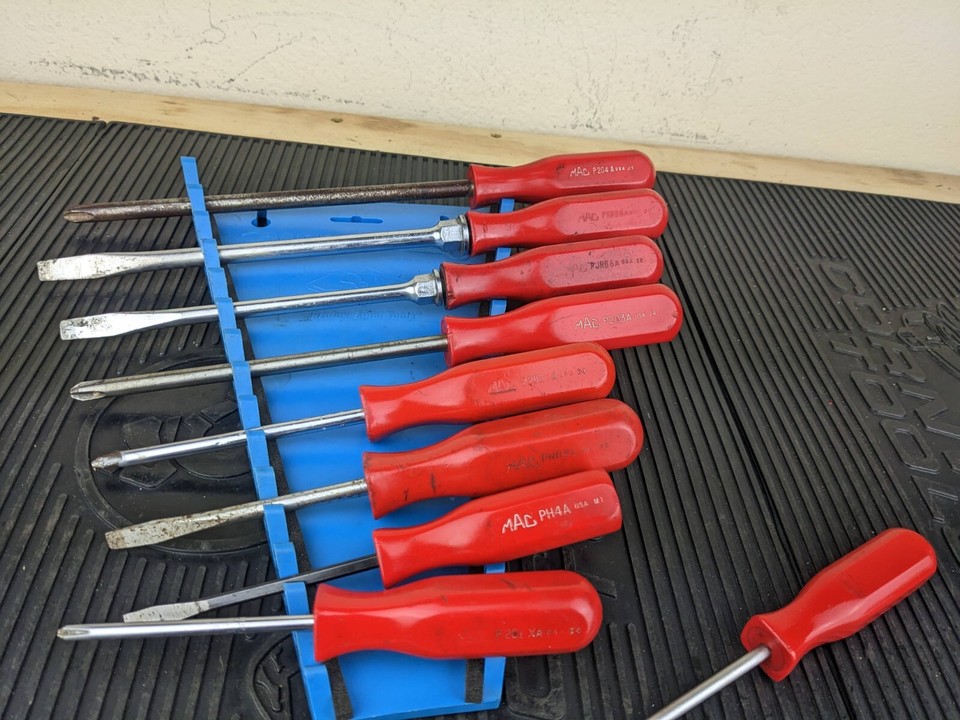 Mac Tools #bc043 RED Phillips / Flat 9pc Screwdriver Set | 9pc | Clutch ...