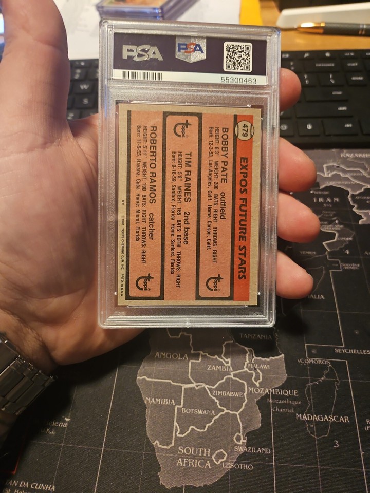 1981 Topps - Future Stars #479 Bobby Ramos, Bob Pate, Tim Raines (RC ...