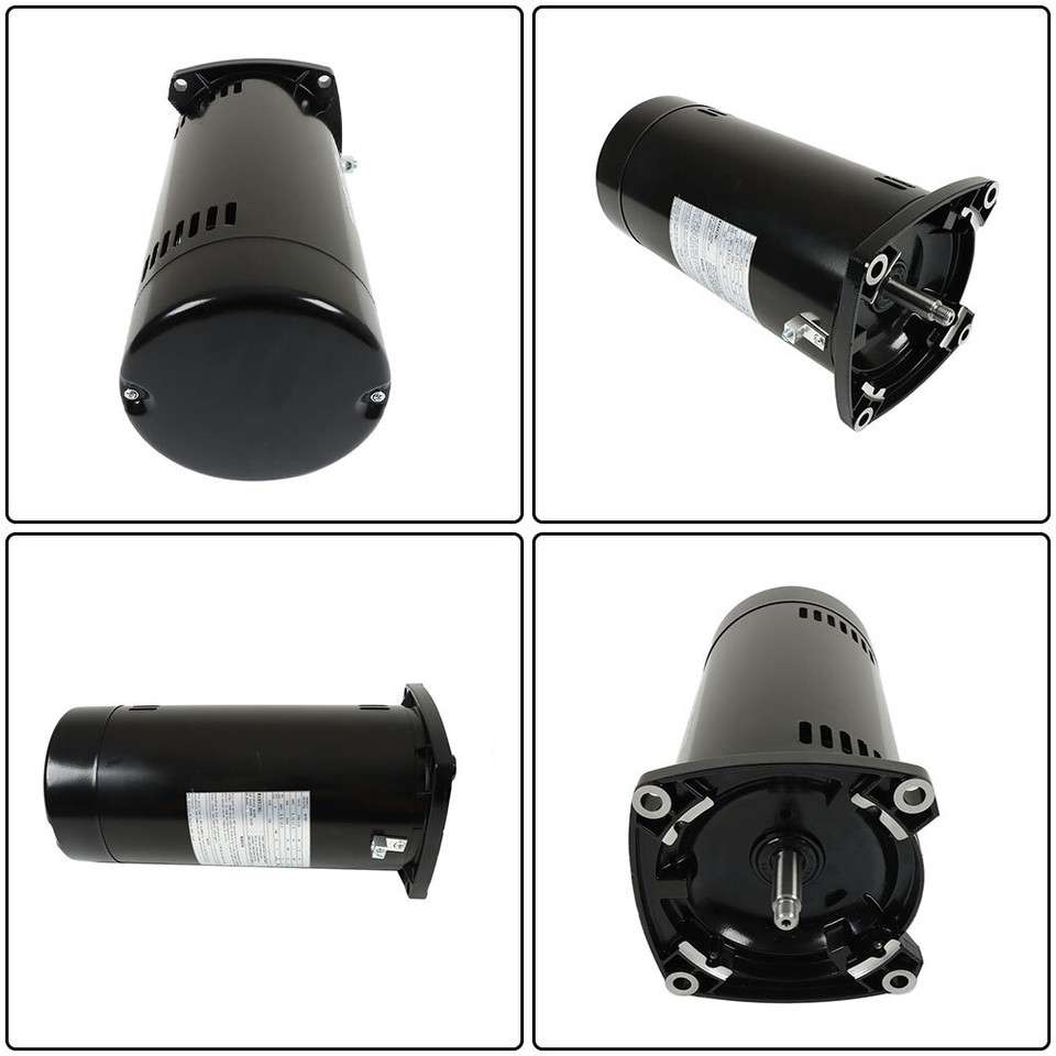 USQ1152 1.5 HP 3450 RPM 48Y Frame Square Flange Pool Motor Electric 115 ...
