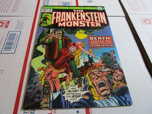 Frankenstein The Moster Of # 10 with stamp Marvel Comics 1974 .25 cents ...