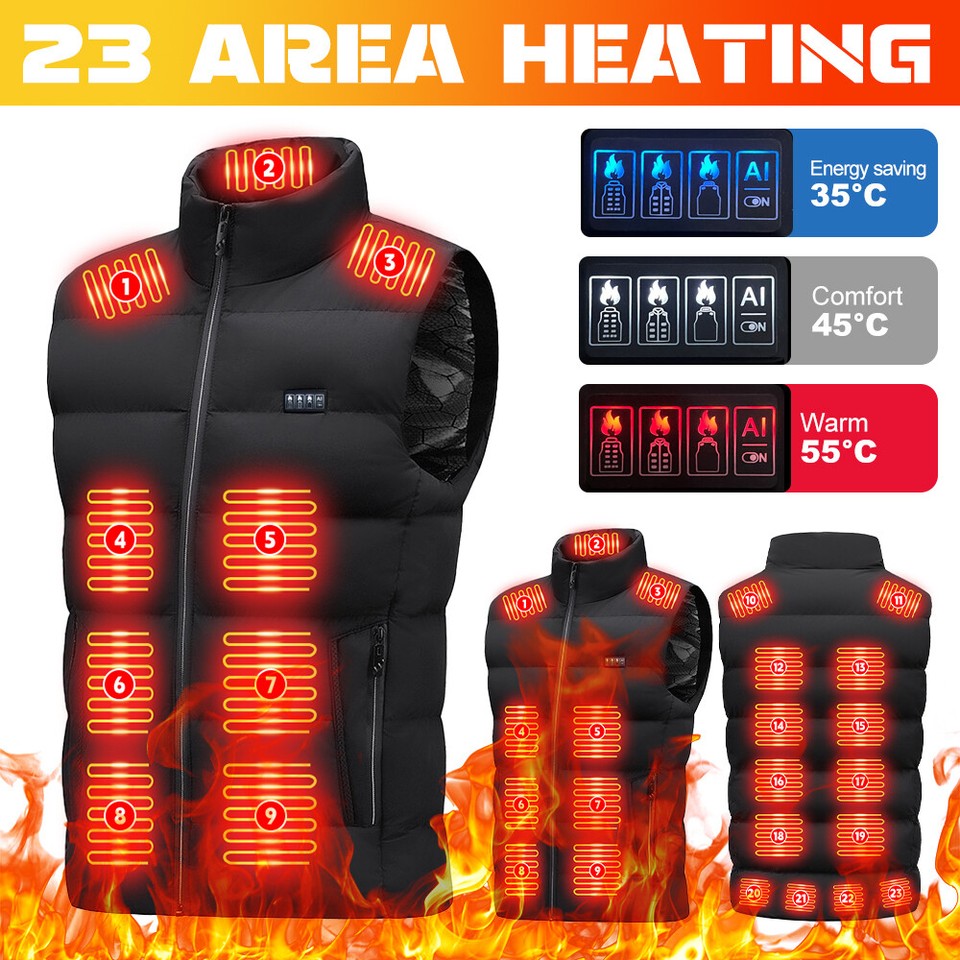 21 Zone Heating Jacket Men Women Electric Heating Jacket Thermal ...