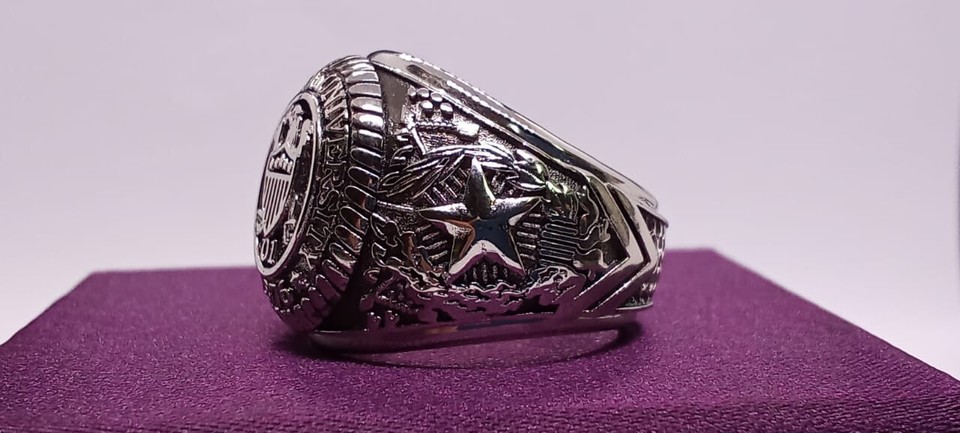 Texas A&M University Class Aggie Men's Ring 18K White Gold Plated ...