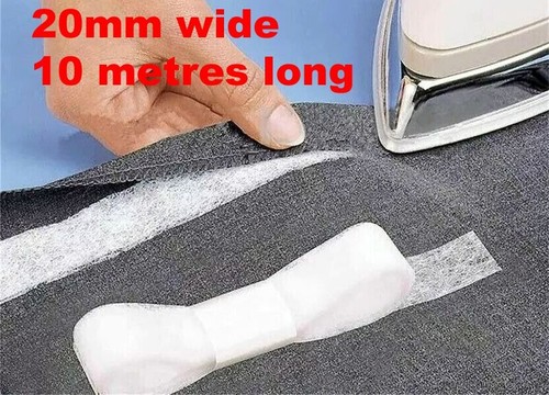 Wonder Web Hemming Tape 10 metre 20mm/2cm Wide White Hem Iron On ...