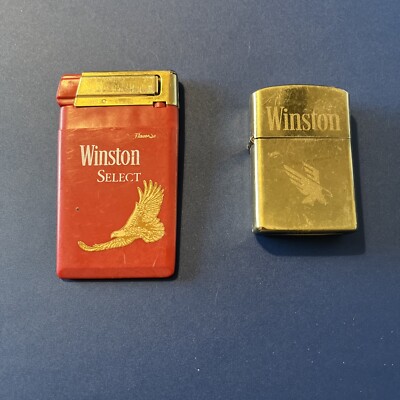 2 Vintage Winston Cigarettes Firebird Lighter Used Select | eBay