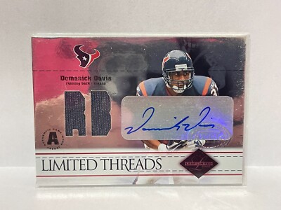 2004 Leaf Limited Threads Positions #LT30 Domanick Davis AUTOGRAPH /75 ...