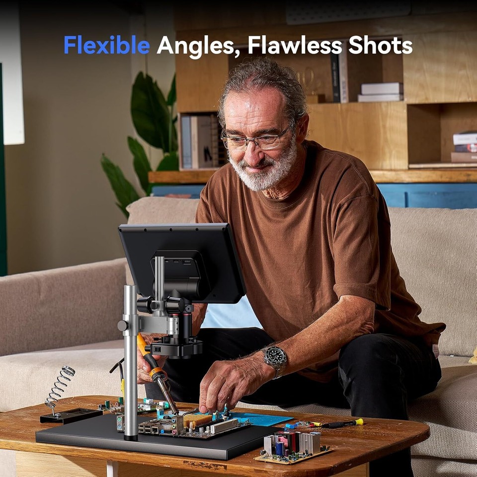 TOMLOV 10.1" 4K Autofocus Digital Microscope 52MP TOF sensor AI Coin ...