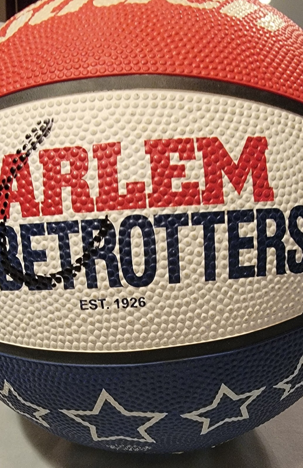 Autographed Harlem Globetrotters Basketball Hammer Cheese Slick Jet ...