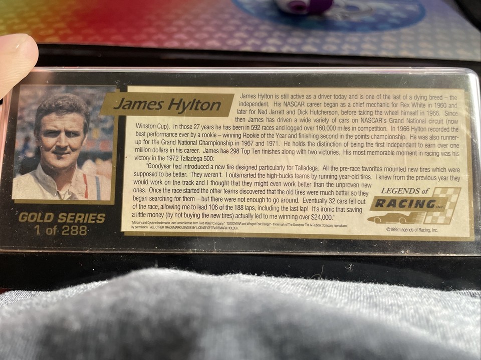 1992 Legends Of Racing James Helton Gold Series | eBay