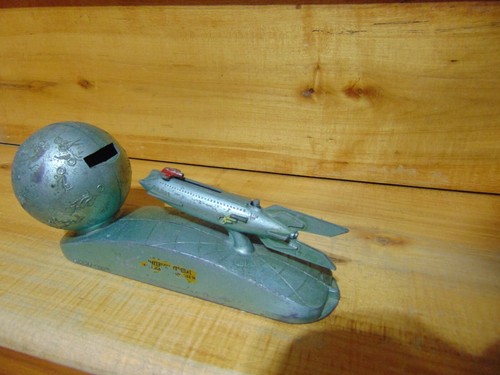 Vtg Strato Rocket Space Ship Coin Bank Mechanical Duro Mold | eBay