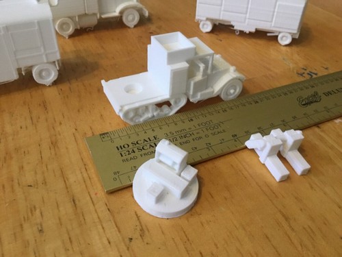 HO Scale CIrcus converted half track stake driver truck 3D Print ...