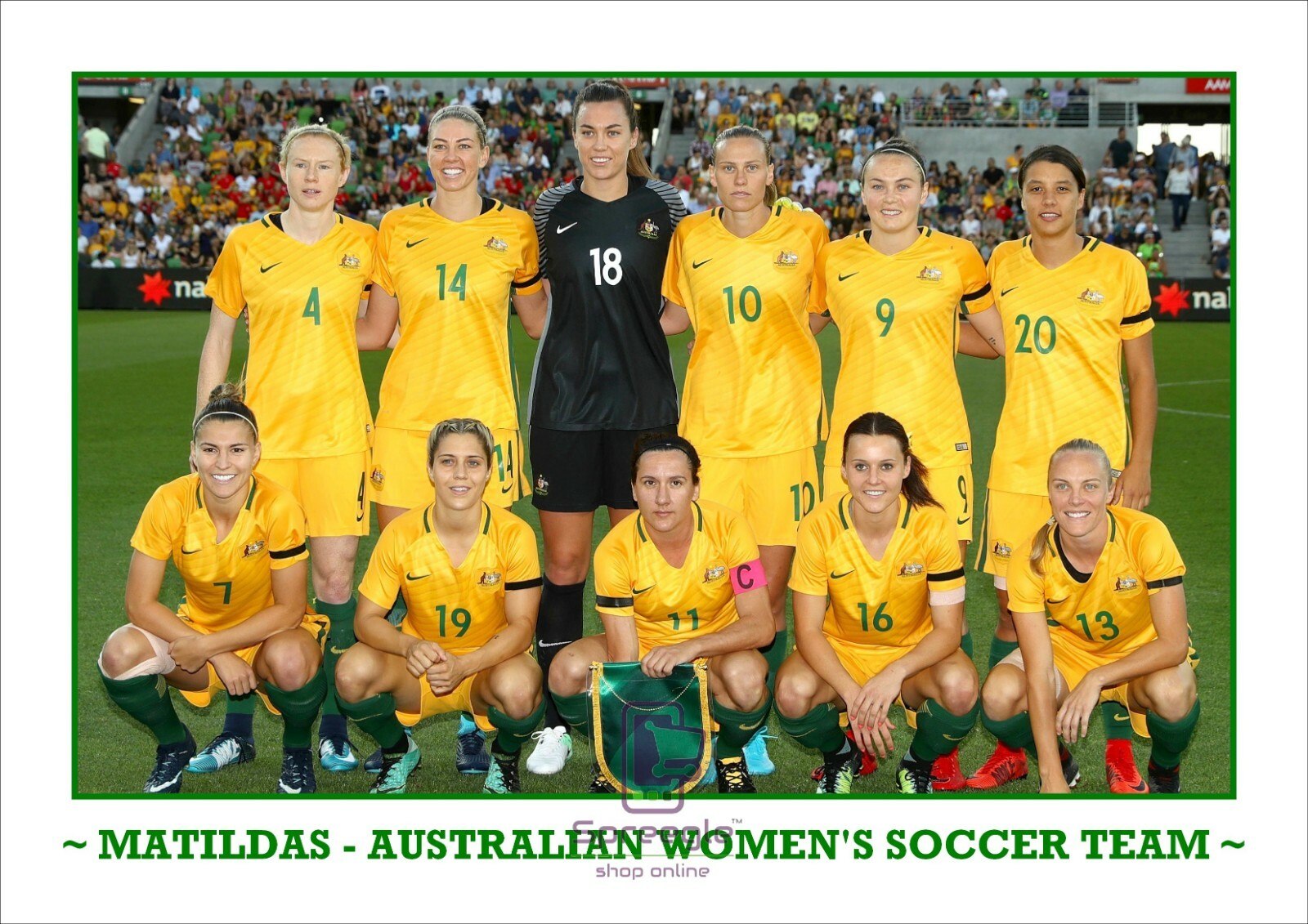 MATILDAS WOMEN'S SOCCER TEAM PHOTO PRINT OR FRAMED SAM KERR LISA DE ...