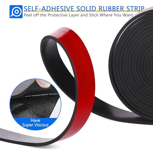 2 Inch Wide 120 Inch Long Self Stick Neoprene Rubber Strip Roll for ...