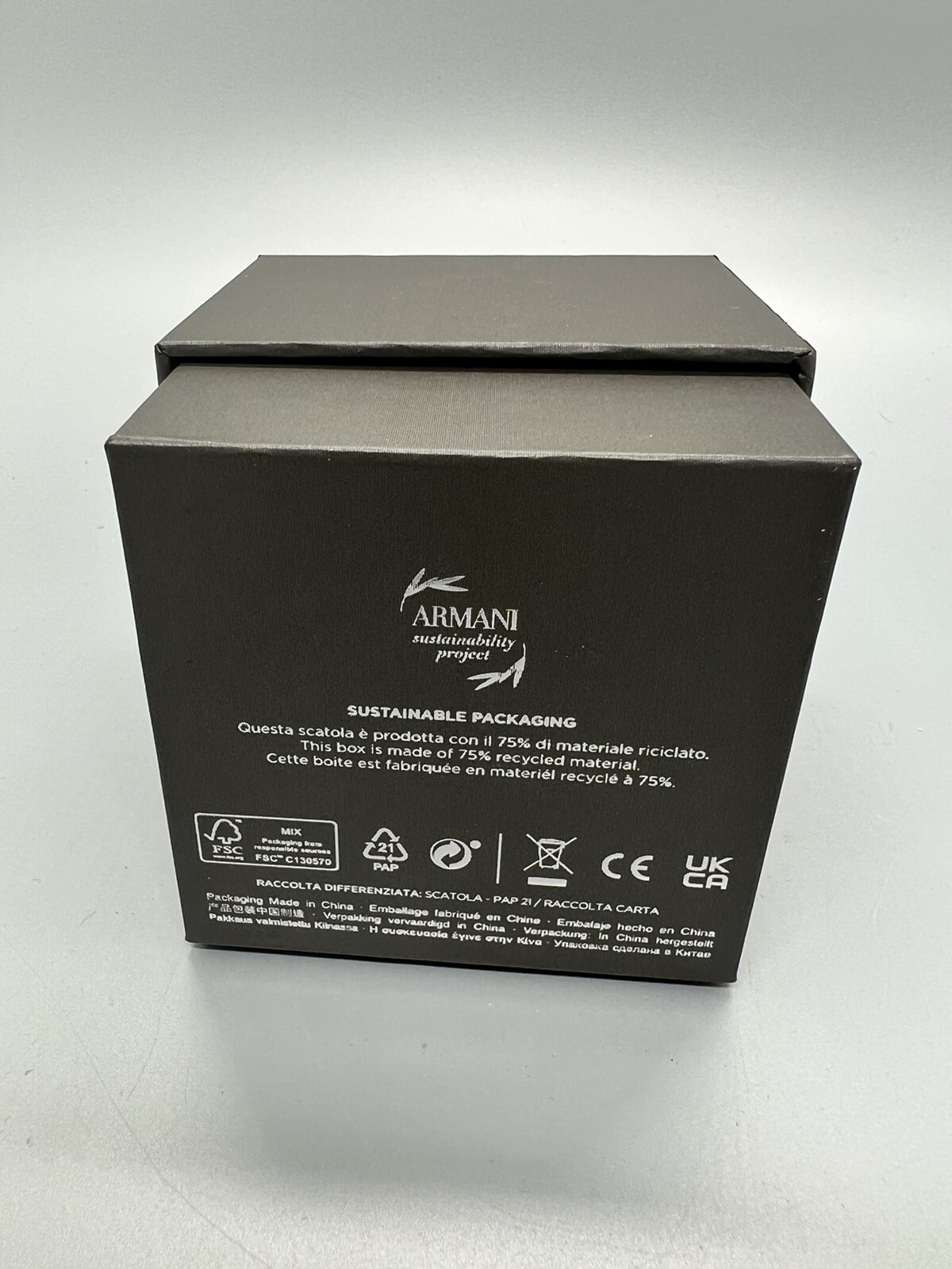 Emporio Armani AR11149 Rectangular Green Leather Analog 24mm Women's ...