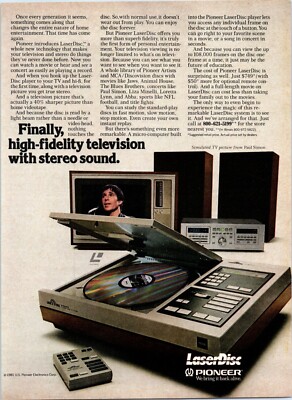 1981 Pioneer Laser Disc Player Paul Simon TV On Vintage Print Ad 80s ...