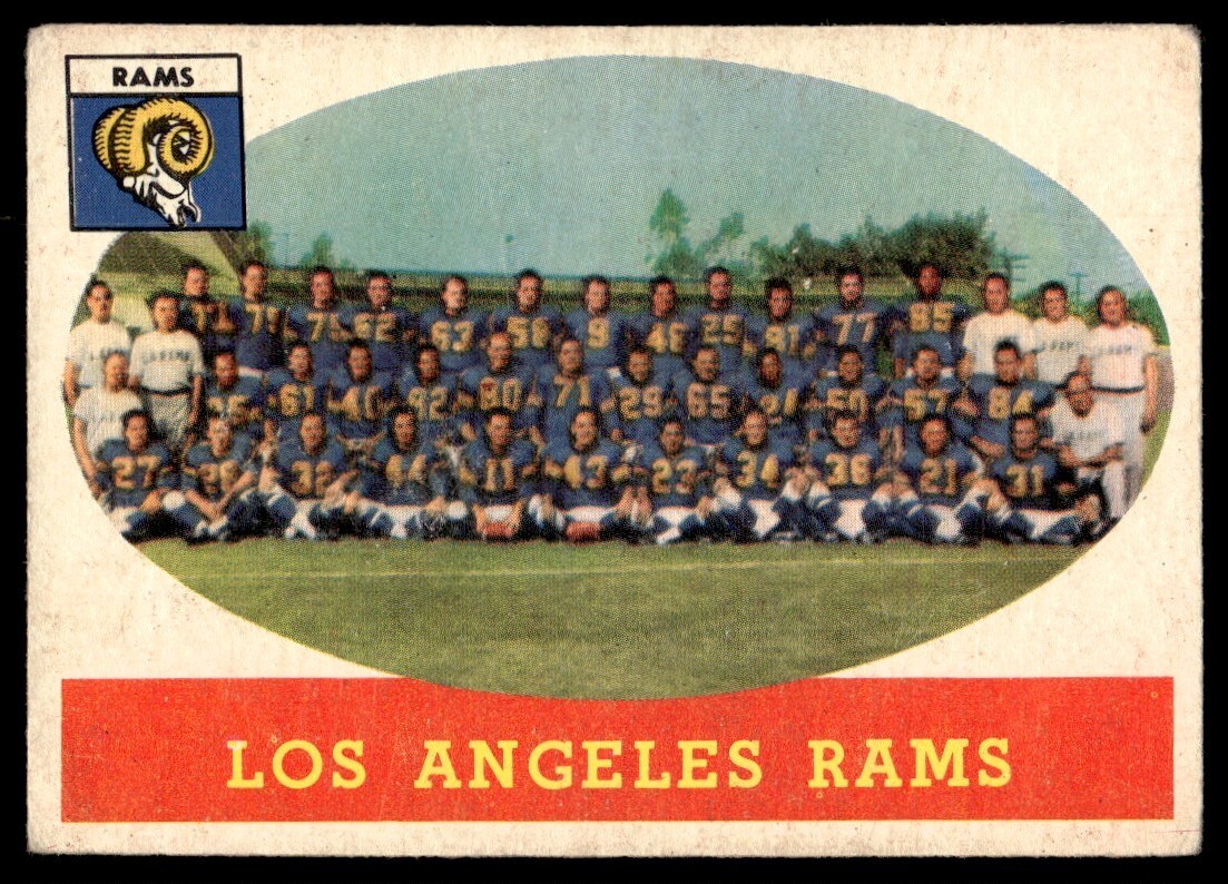 1958 Topps Football Card Team Photo Los Angeles Rams #85 EX | eBay