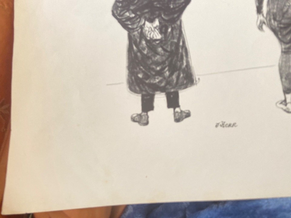 J Herr 'Art is for Everyone' Signed Fine Art Print, Mid Century Jewish ...