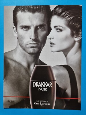 GUY LAROCHE -Magazine Print AD Mens Fragrance -Supermodel STEPHANIE ...