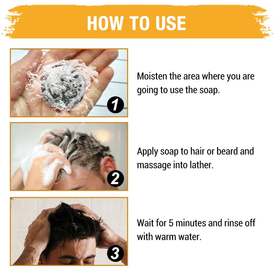 4x Gray Gone Soap - Gray Gone Bar Shampoo, Gray Hair Coverage Soap for ...