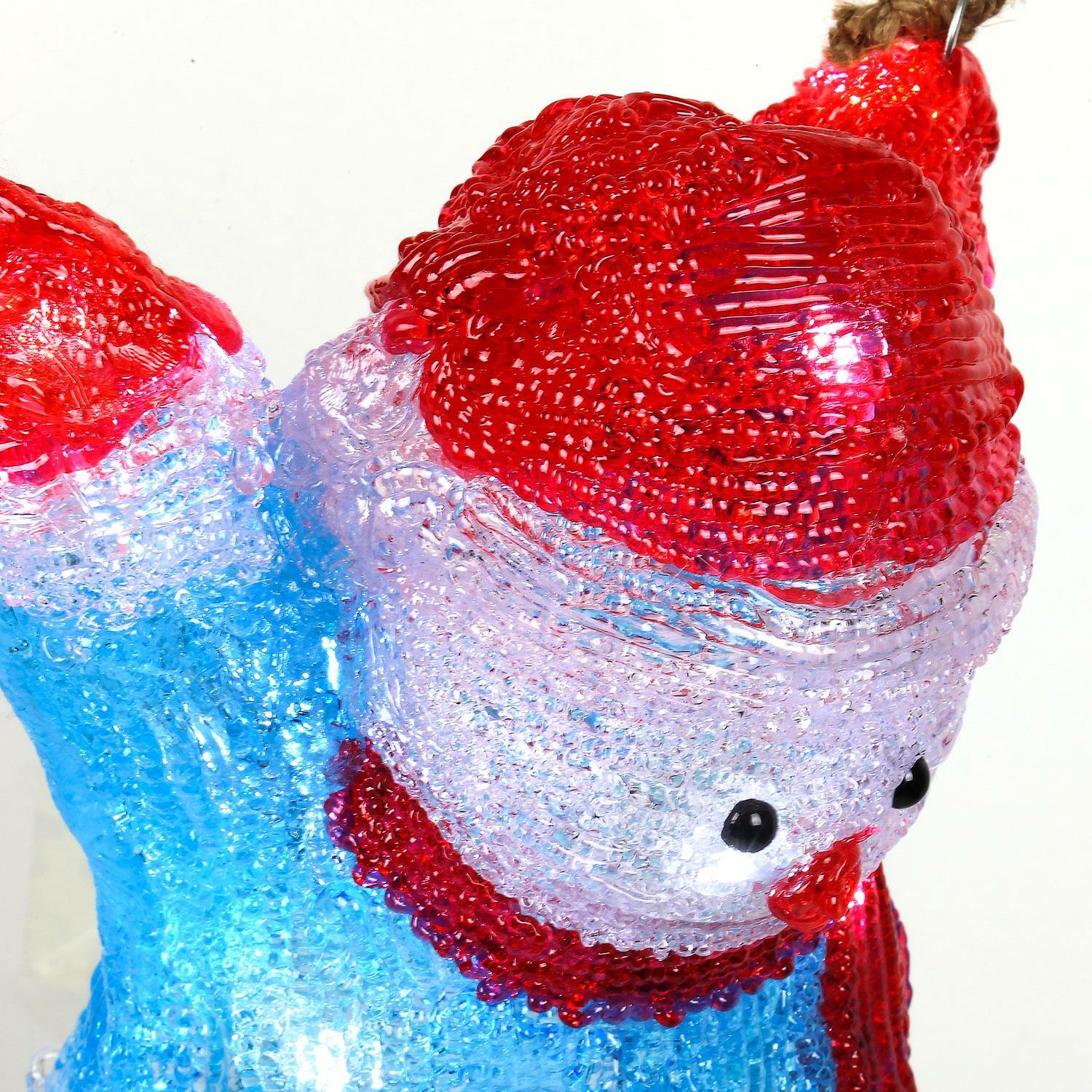 60cm HANGING ACRYLIC PARACHUTE SNOWMAN CHRISTMAS XMAS INDOOR OUTDOOR ...