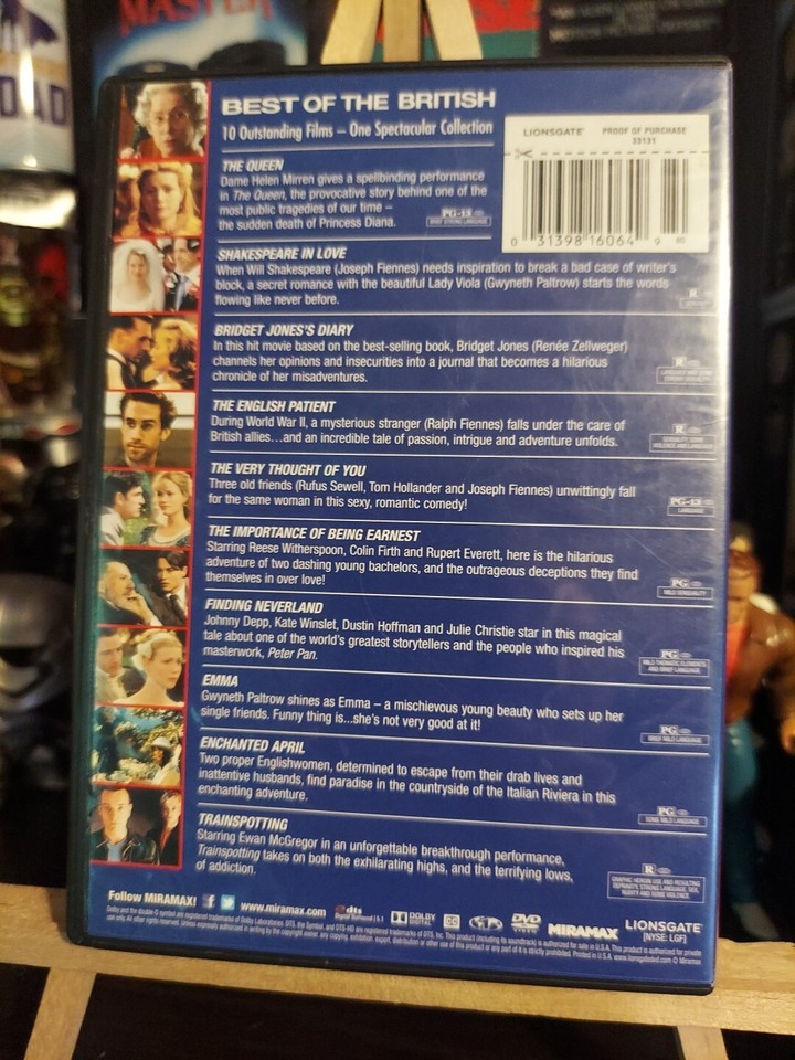MIRAMAX best of British DVD collection Emma English Patient Bridget ...