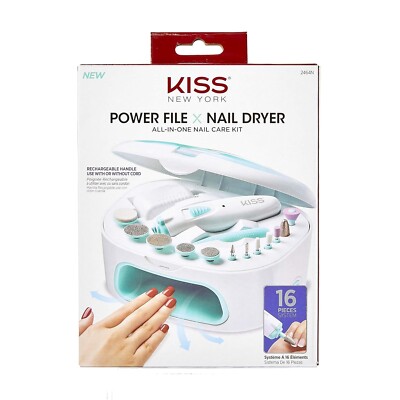 KISS Power File X Nail Dryer All-in-One Nail Care Kit 2464N | eBay