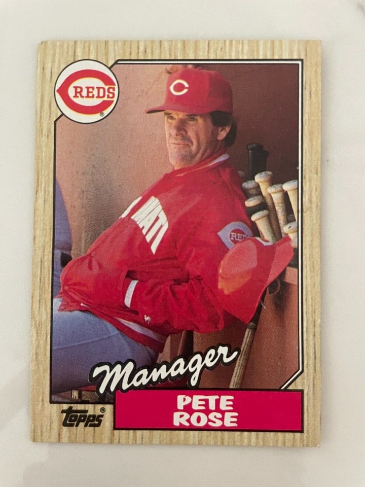Pete Rose 1987 Topps #393 Cincinnati Reds manager Baseball Card | eBay