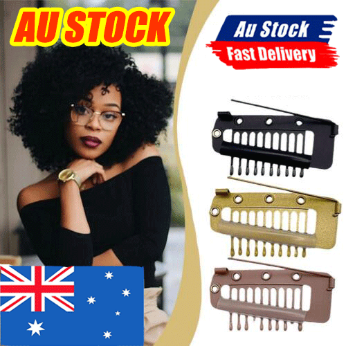 Teeth Hair Clip Snap-Comb Wig Clips with Rubber for Hair Extension LR ...