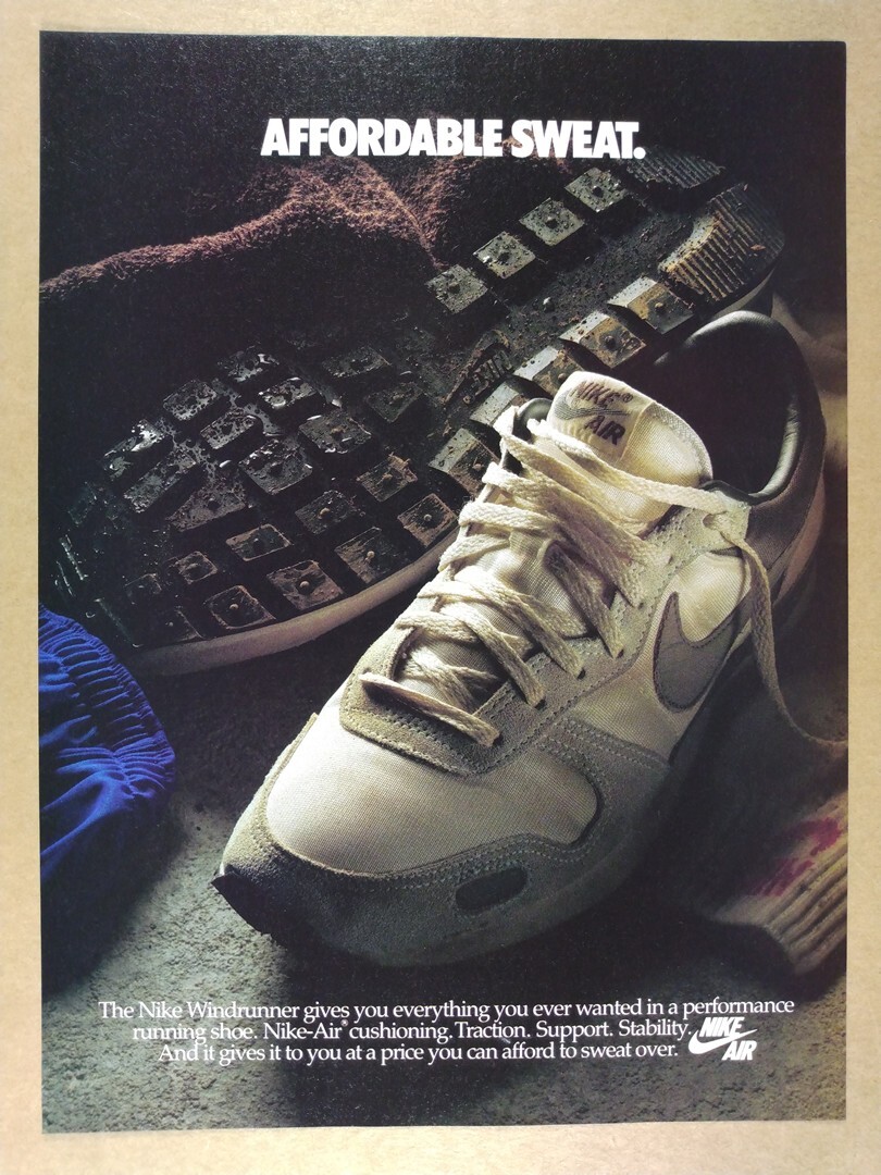 1986 Nike Air Windrunner Running Shoe vintage print Ad | eBay