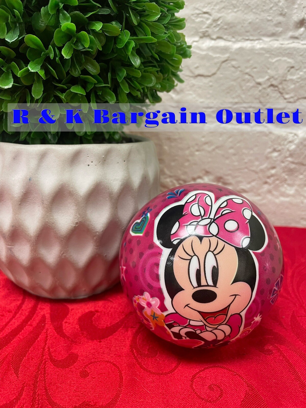 Hedstrom MINNIE MOUSE Toy Ball Pink & Black Air Filled 11.25" for sale ...