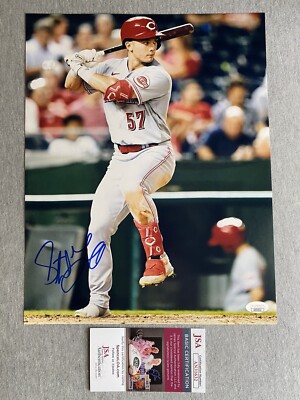 CINCINNATI REDS- STUART FAIRCHILD AUTOGRAPH HUGE 11x14 ACTION PHOTO ...