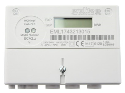 Emlite ECA2 .z 100A Single Phase Electricity Reading Meter MID Approved ...