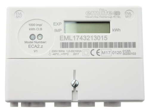 Emlite ECA2 100A Single Phase Electricity Reading Meter MID Approved ...