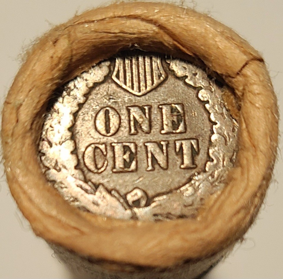 Original Wheat Cent Roll 1913 Wheat / Indian Head enders Old Bank Wrap ...