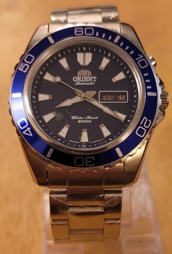NOS. ORIENT MAKO XL , DAY DATE AUTOMATIC, STAINLESS, EM75-C3-A US ...