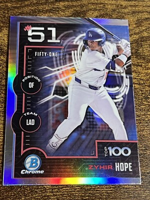 ZYHIR HOPE 2025 Bowman Top 100 Prospects #BTP-51 Silver Refractor | eBay