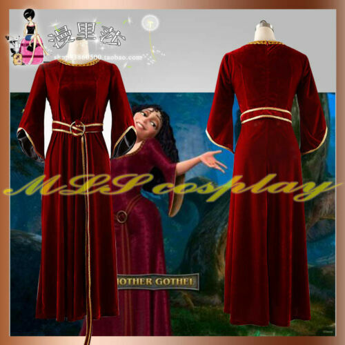Mother Gothel Rapunzel Tangled PRINCESS PARTY COSPLAY COSTUME DRESS ...