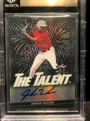 2020 Leaf Valiant The Talent Jordan Walker AUTO BGS Gem Mint /5!!! | eBay