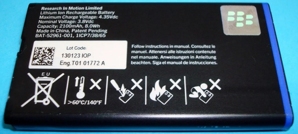 OEM BLACKBERRY N-X1 ORIGINAL SPARE BATTERY FOR Q10 BB10 NX1 NX-1 BB 10 ...