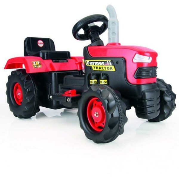 Dolu CTTRACTOR04RD Kid's Ride On Red Tractor Pedal Operated Toy for ...