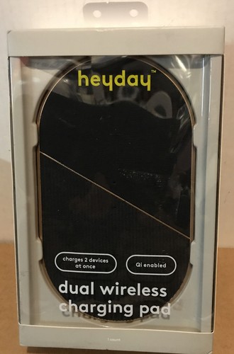 🌎 HeyDay Dual Wireless Padded Charging Pad Qi Charge 2 Devices,New ‼️ ...