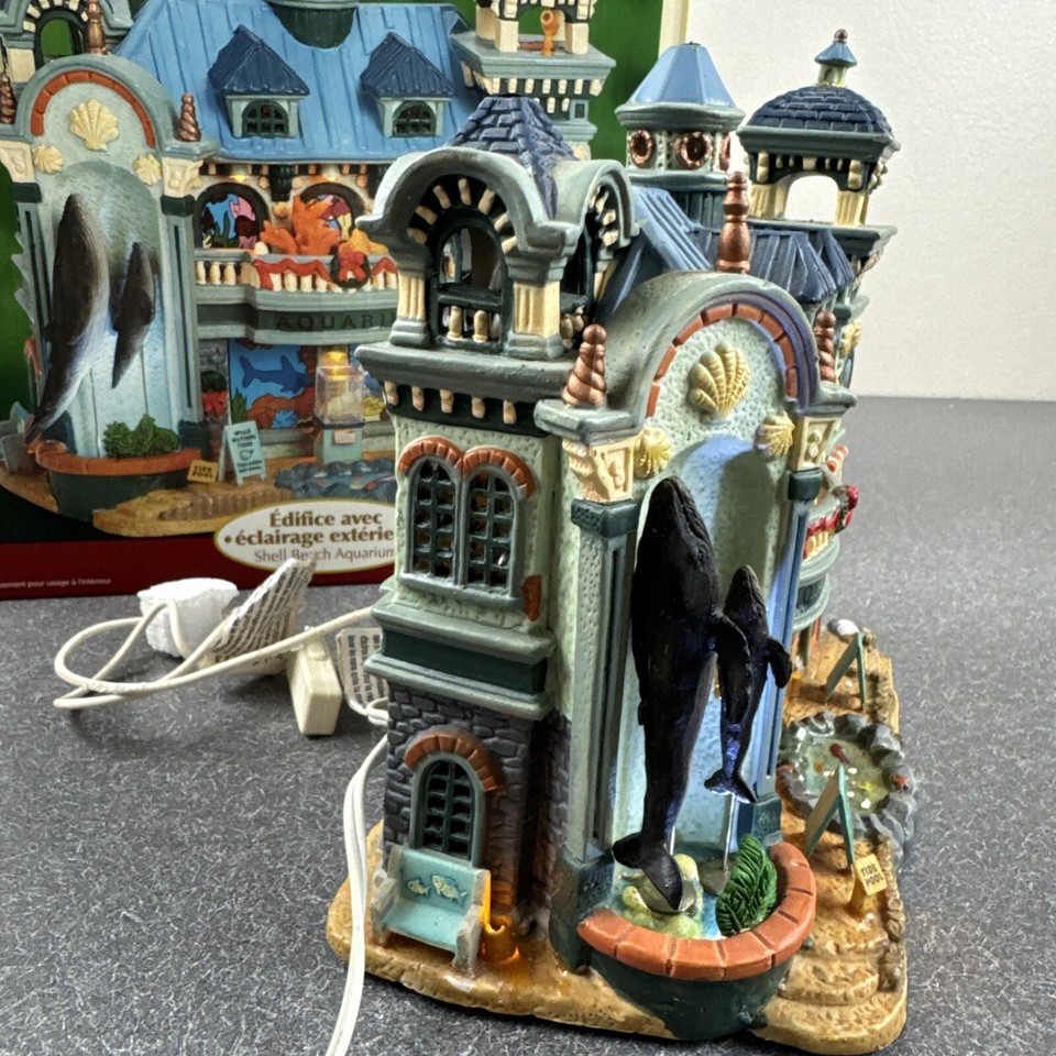 LEMAX SHELL BEACH AQUARIUM -Holiday Village -lighted - Retired Piece ...