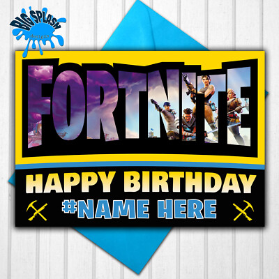 Fortnite Personalised Birthday Card Any Name/Relative | eBay