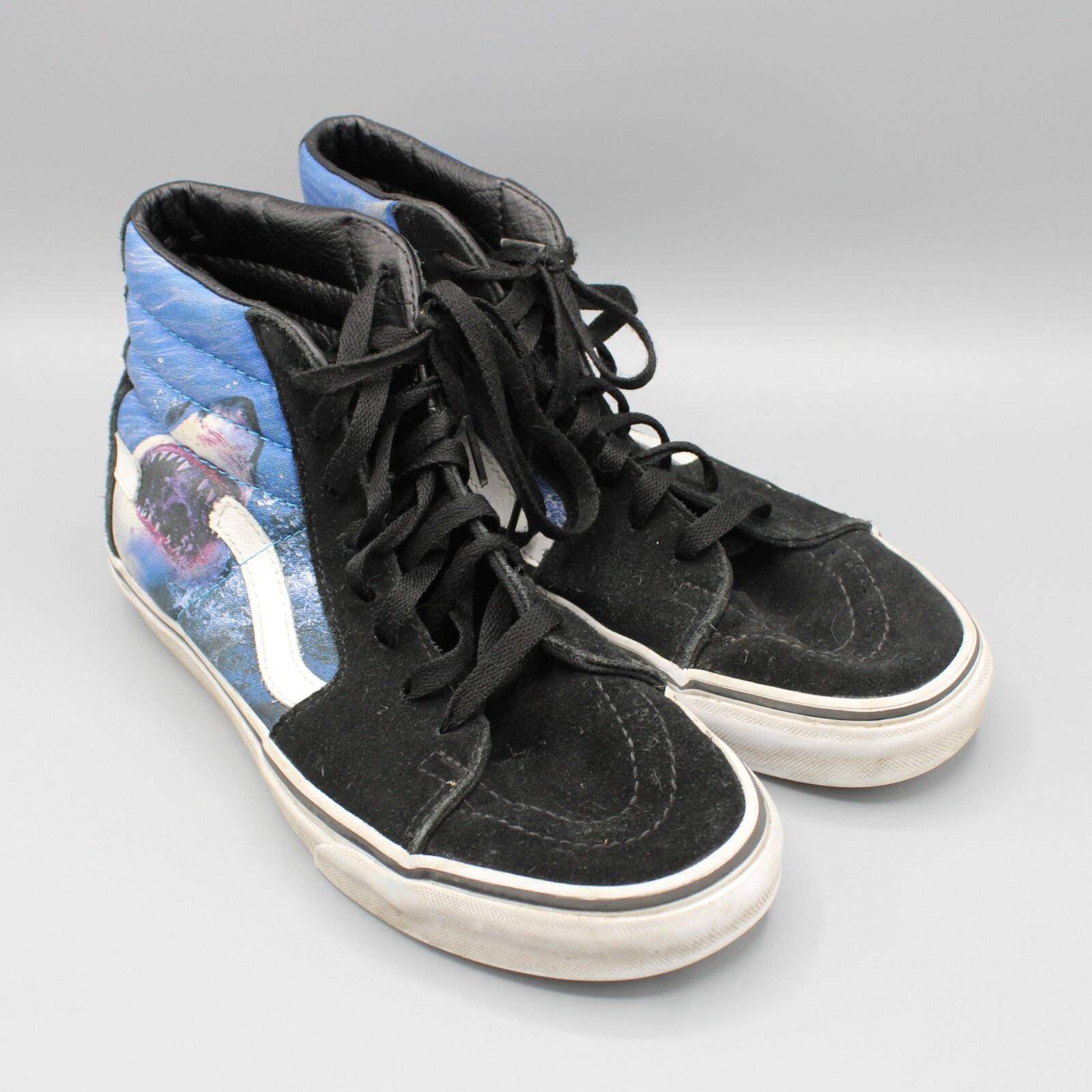 Vans Shark Week Sk8 Hi Men 6.5 Women 8 Blue Black Sue… - Gem
