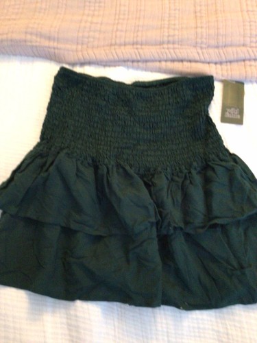 Wild Fable Dark Green Smocked Tube Top Ruffle Shirt Women’s Y2K NWT ...