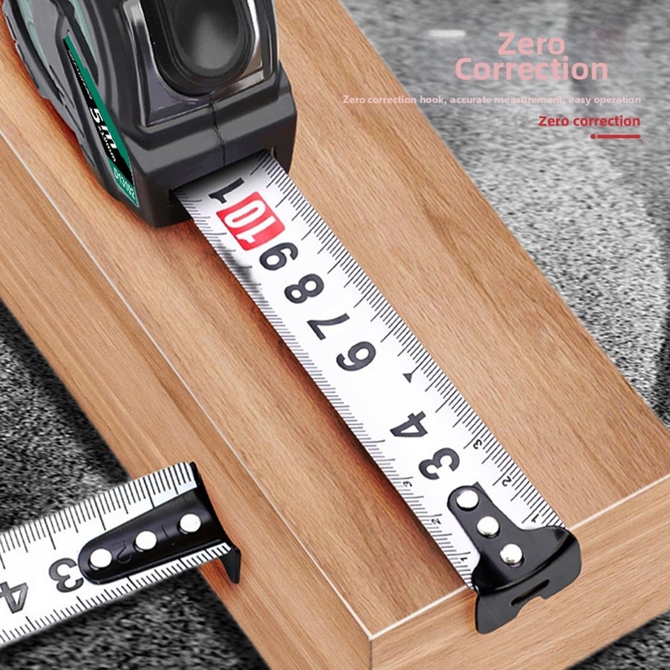 Roll Up Rubber Coated Measuring Tape 5m 25mm Stainless Steel Blade with ...