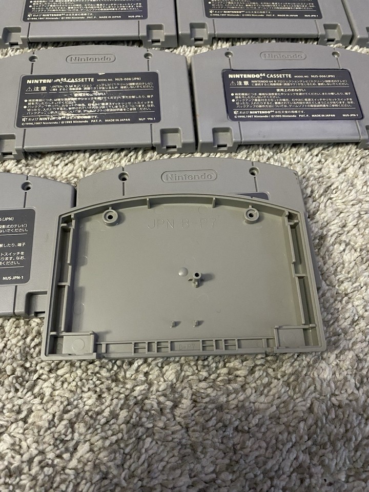 Lot Of 11 Japanese Nintendo 64 Oem Cartridge Case Back OG N64 Cassette ...
