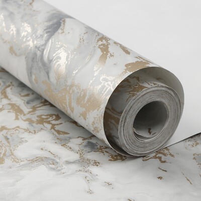 Cream Marble Metallic Wallpaper 3D Ripple Liquid Swirls Effect Gold ...
