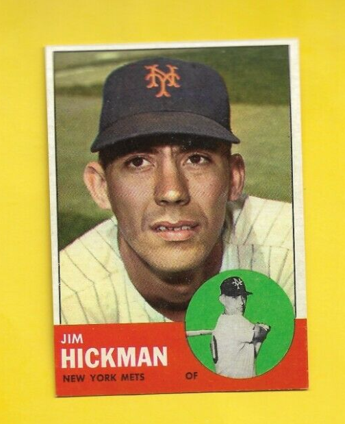 1963 Topps Jim Hickman #107 New York Mets NEAR MINT FREE SHIPPING | eBay