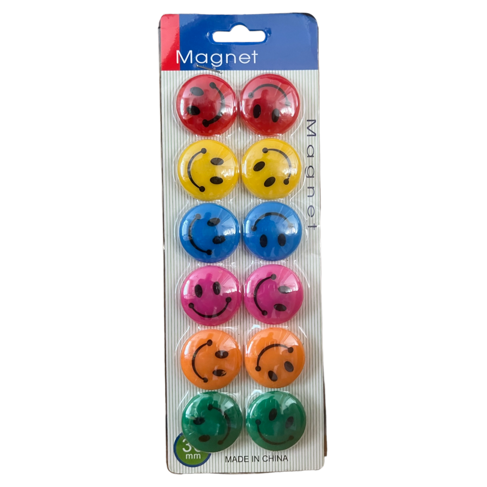 12 x Smiley Face Fridge Magnets Memo Magnet Whiteboard Notice Board ...